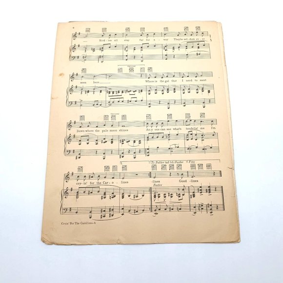 Remick Music Corp | Accents | Vintage Sheet Music 93 Cryin For The ...